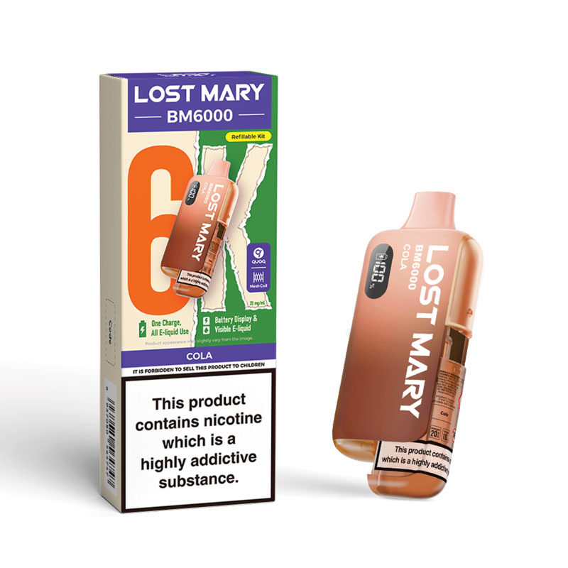Lost Mary BM6000 Cola Reusable Vape Kit | Health and Care