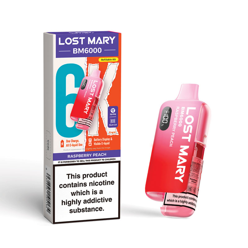 Lost Mary BM6000 Raspberry Peach Vape Kit | Health and Care