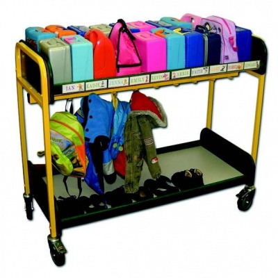 Mobile 20 Student Multi Purpose Lunch Box & Cloakroom Storage Trolley ...