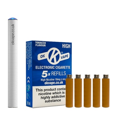 OK Vape E-Cigarette K2 Replacement Battery with Refill Cartridges ...