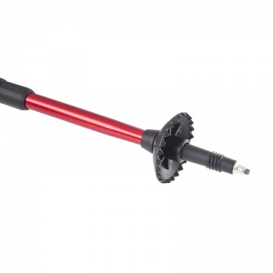 Red Height-Adjustable Hiking Pole with Contoured Handle | Health and Care