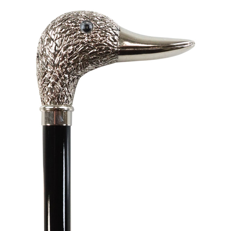Duck Head Black Hardwood Walking Cane | Health and Care