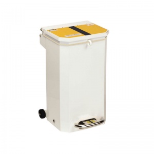 Sunflower Medical 70 Litre Clinical Hospital Waste Bin with Yellow and ...