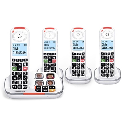 Amplicomms 1583 Phone w/ 2 Extra Handsets | Health and Care