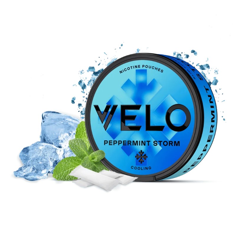 VELO Peppermint Storm Nicotine Pouches 11mg | Health and Care