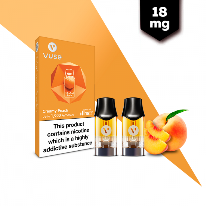 Vuse ePod 2 Creamy Peach Refill Pods | Health and Care