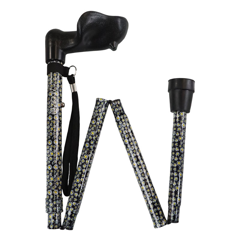 Ziggy Floral Anatomical Cane Right-Handed | Health and Care