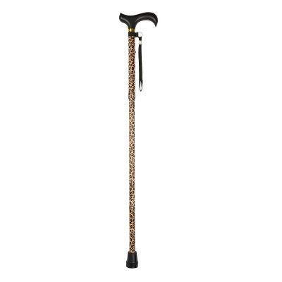 Ziggy Leopard Print Folding Walking Stick | Health and Care