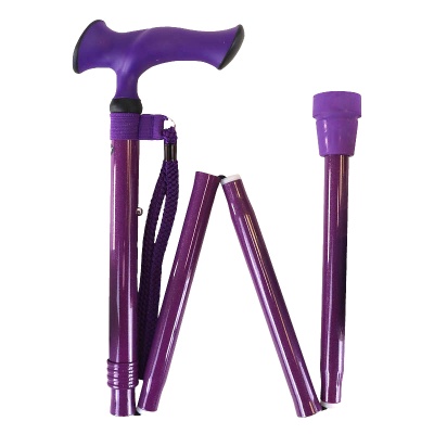 Ziggy Purple Ergonomic Handle Stick | Health and Care