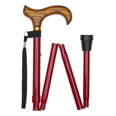 Ziggy Red Folding Walking Stick | Health and Care